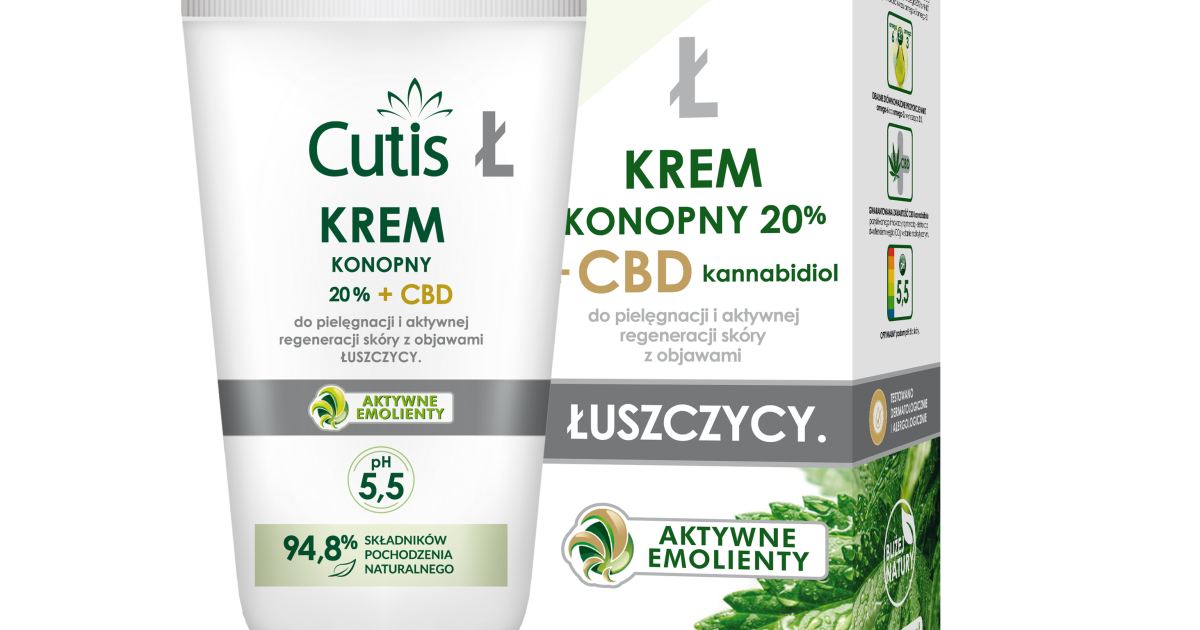 CUTIS Ł - ŁUSZCZYCA krem konopny 20% 120 ml - Cutis - myLAB