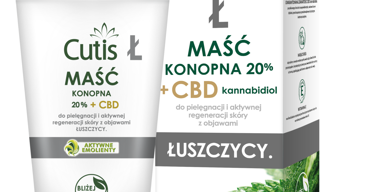 CUTIS Ł - ŁUSZCZYCA maść konopna 20% 120 ml - Cutis