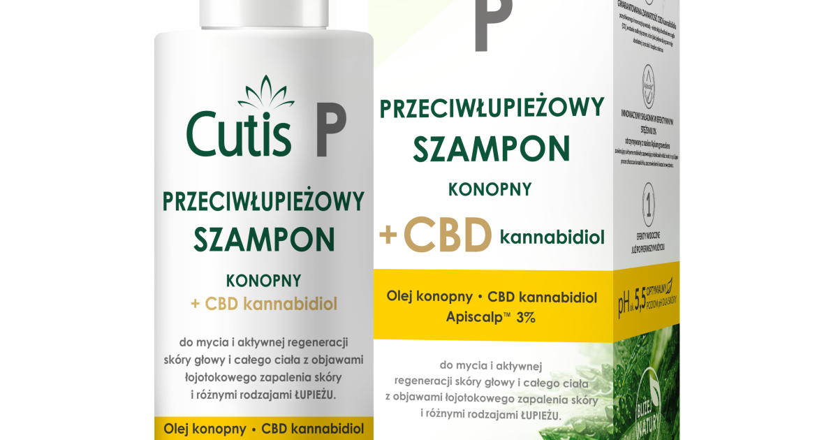 CUTIS P - Przeciwłupieżowy, ŁZS - szampon konopny - Cutis - myLAB