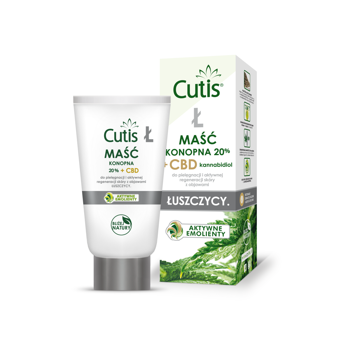 CUTIS Ł - ŁUSZCZYCA maść konopna 20% 120 ml - Cutis - myLAB