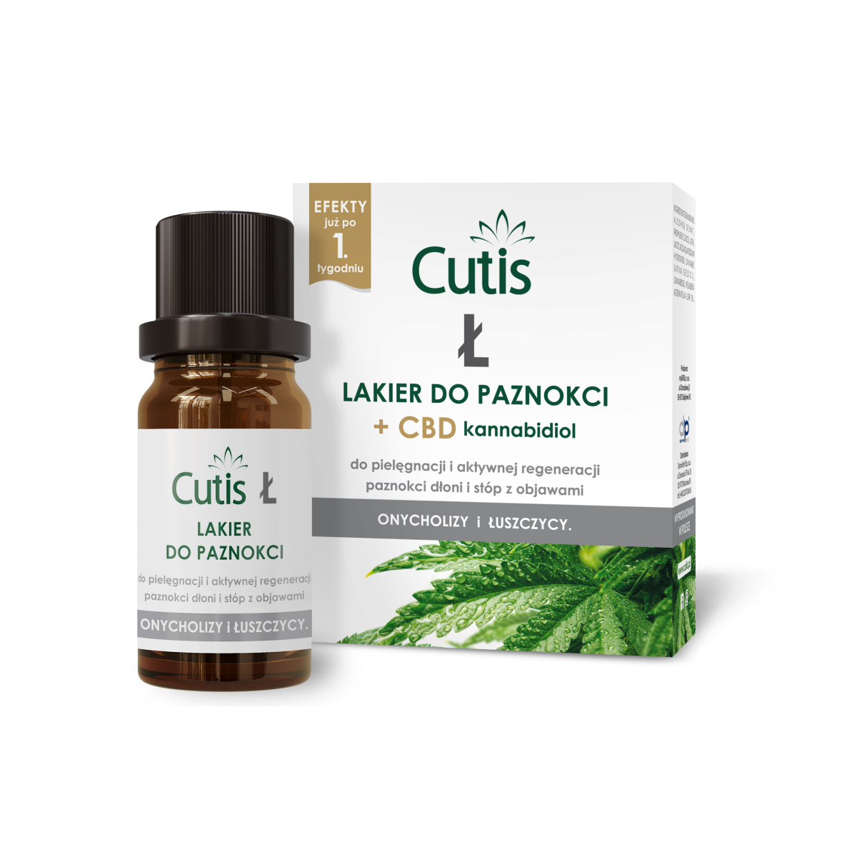 CUTIS Ł - ŁUSZCZYCA, ONYCHOLIZA lakier do paznokci + CBD 10 ml. - Cutis ...